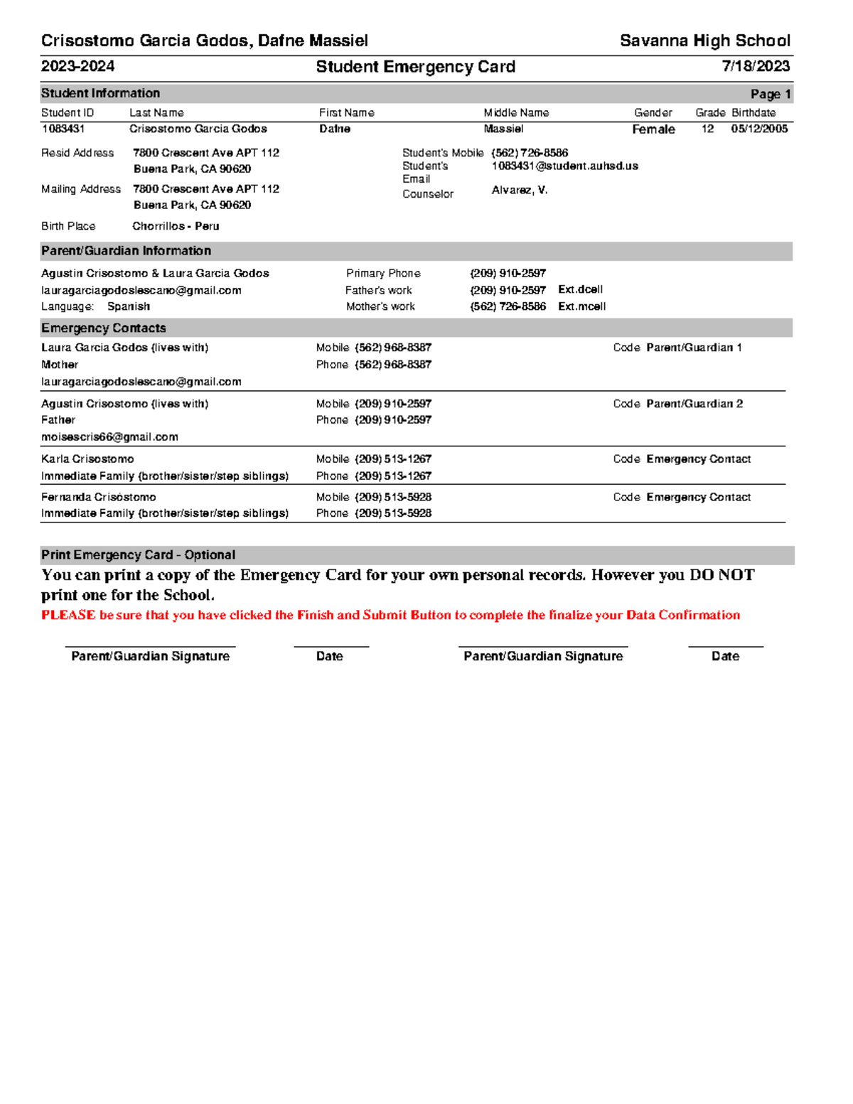 Print Student Emergency Card 20230718 183951 837661 f - Savanna High ...