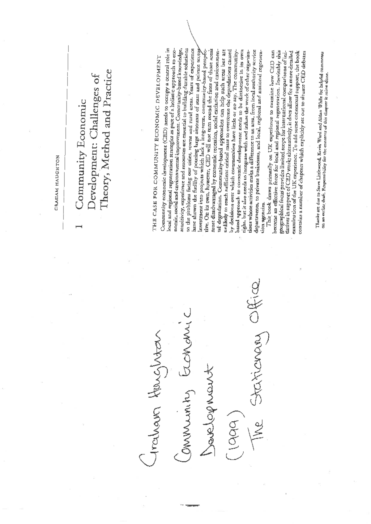 W2-CED by Haughton[ 95] - GRAHAM HAUGHTON 1 Community Economic ...