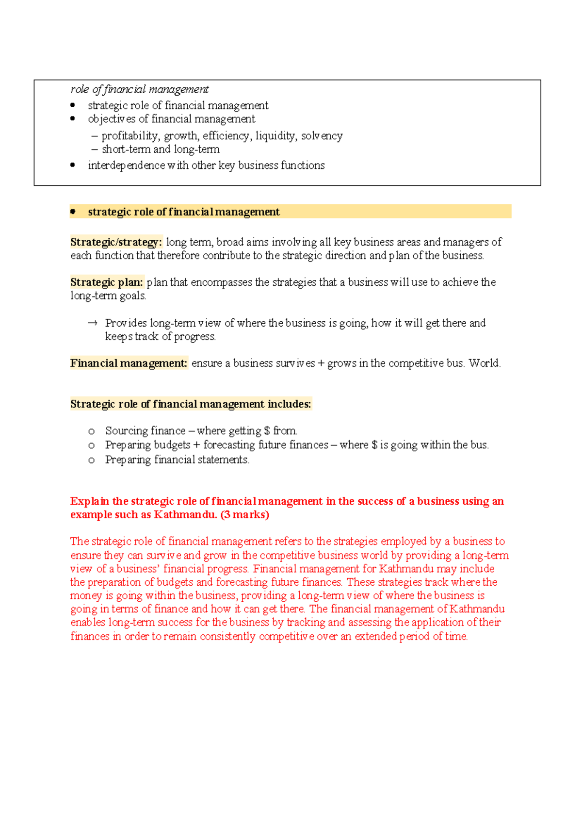 1 Role of Financial Management - role of financial management strategic ...