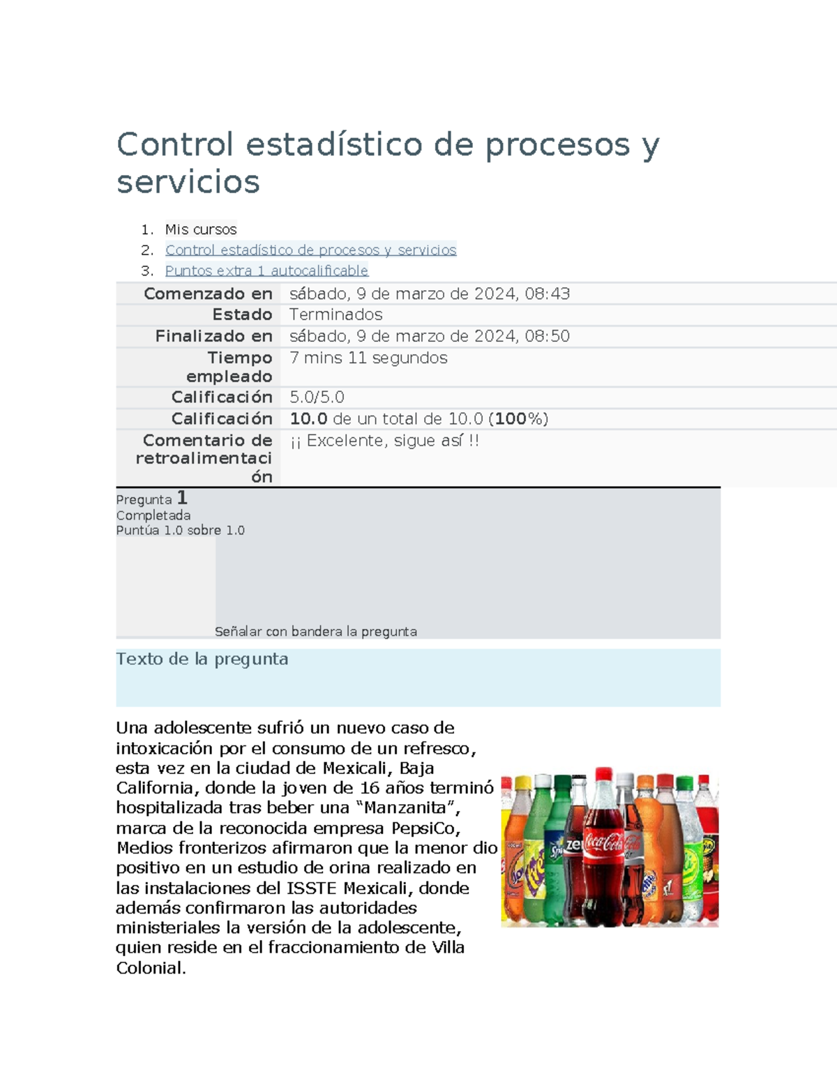 Auto sem 1 Control estadístico de procesos y servicios - Control estadístico de procesos y ...