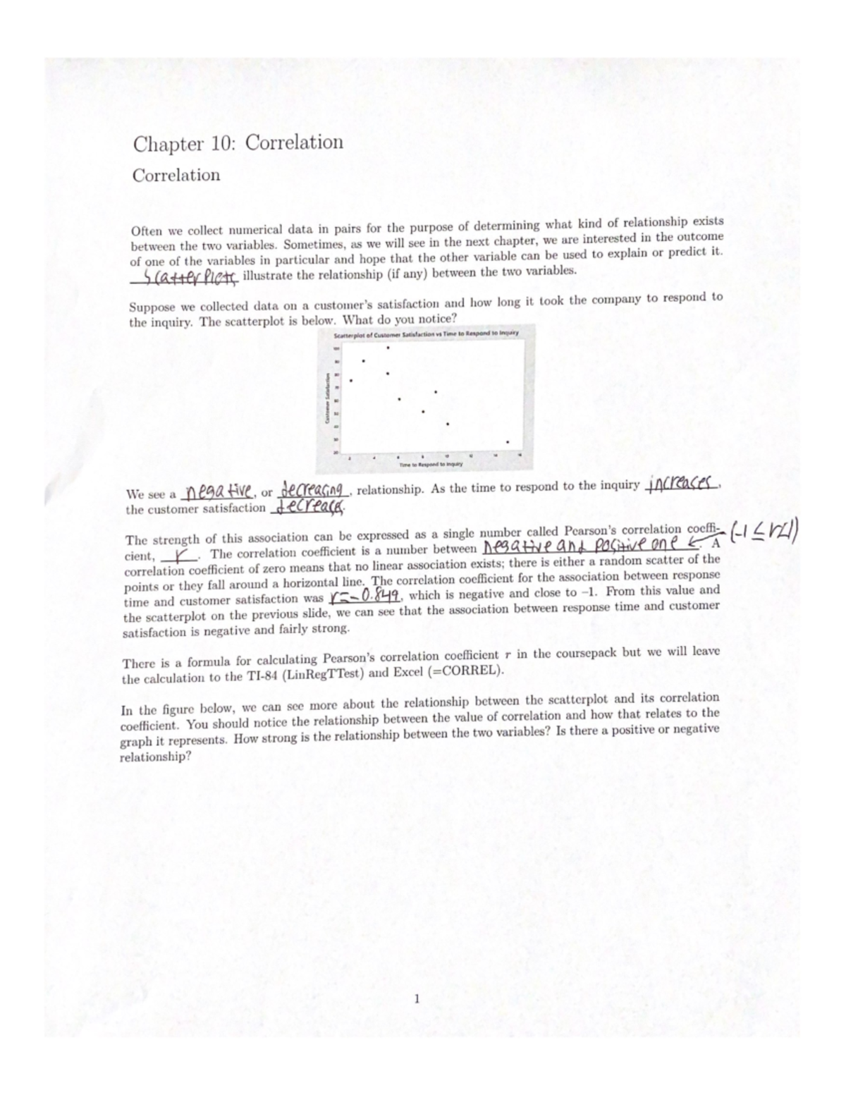 Chapter 10: Correlation - STAT 2160 - Studocu
