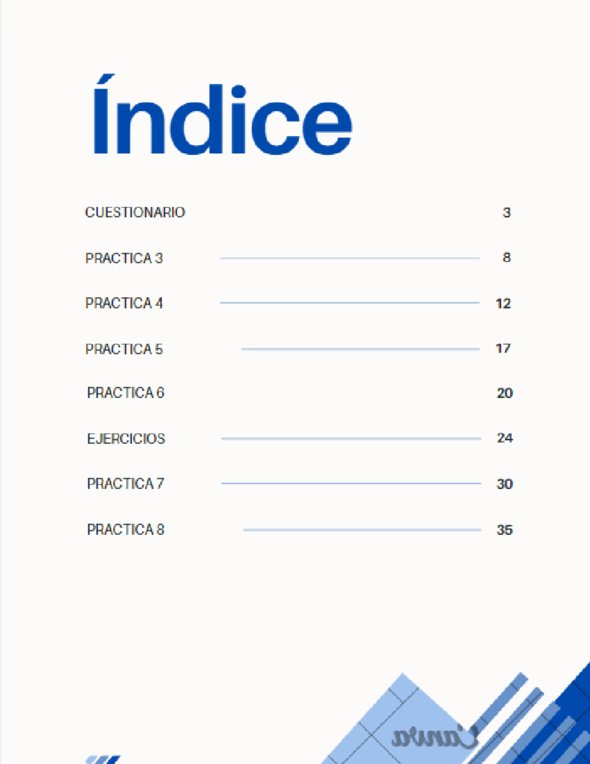ED - njhj - universidad y conocimiento - Índice CUESTIONARIO 3 PRACTICA ...