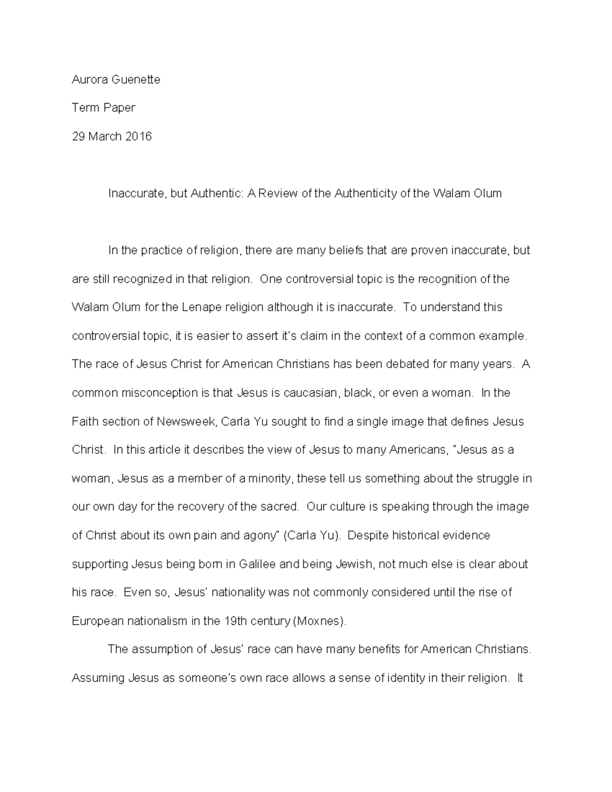 Authenticity of the Walam Olum - One controversial topic is the ...