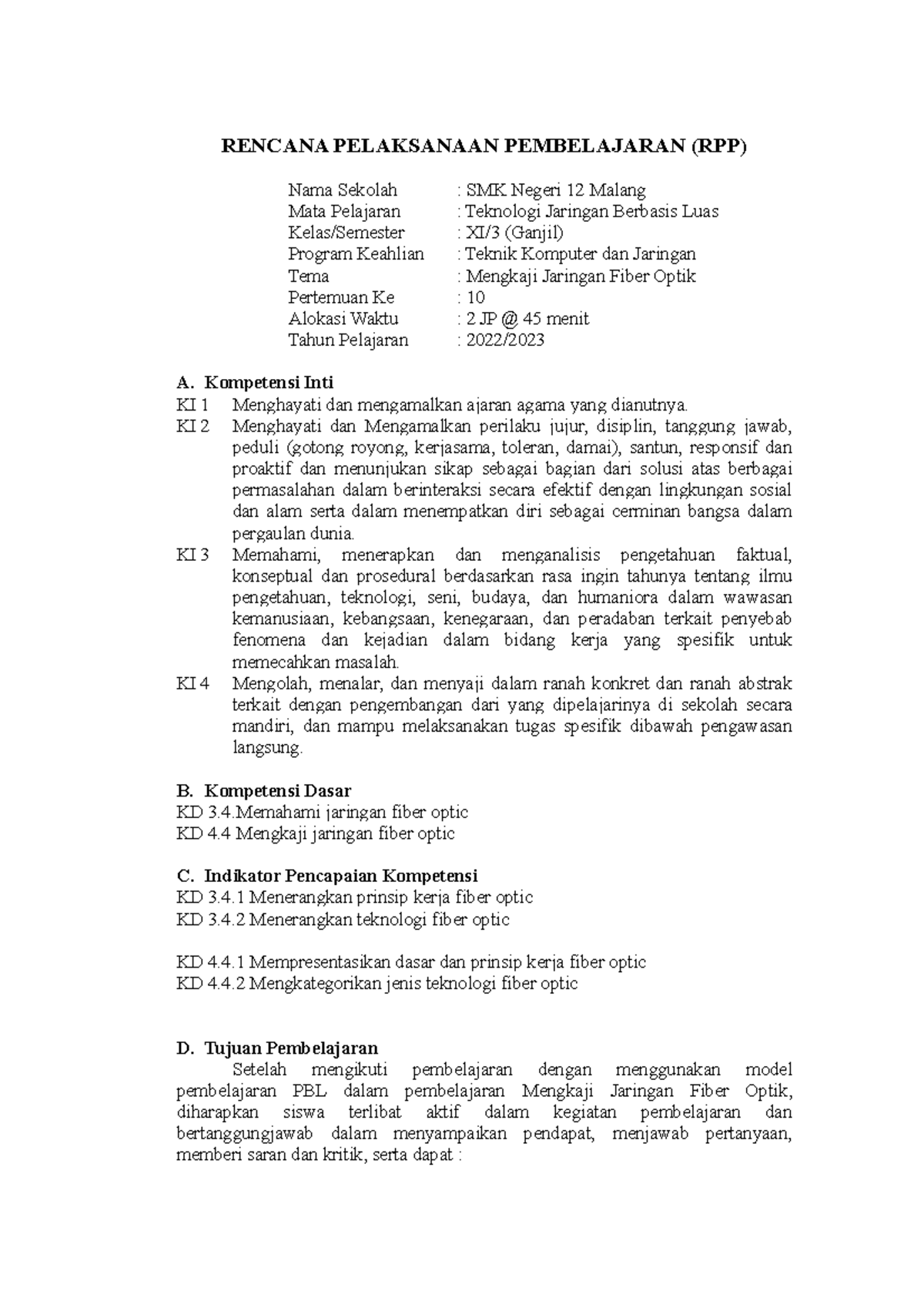 RPP UKIN - RPP untuk uji kinerja PPG - RENCANA PELAKSANAAN PEMBELAJARAN ...