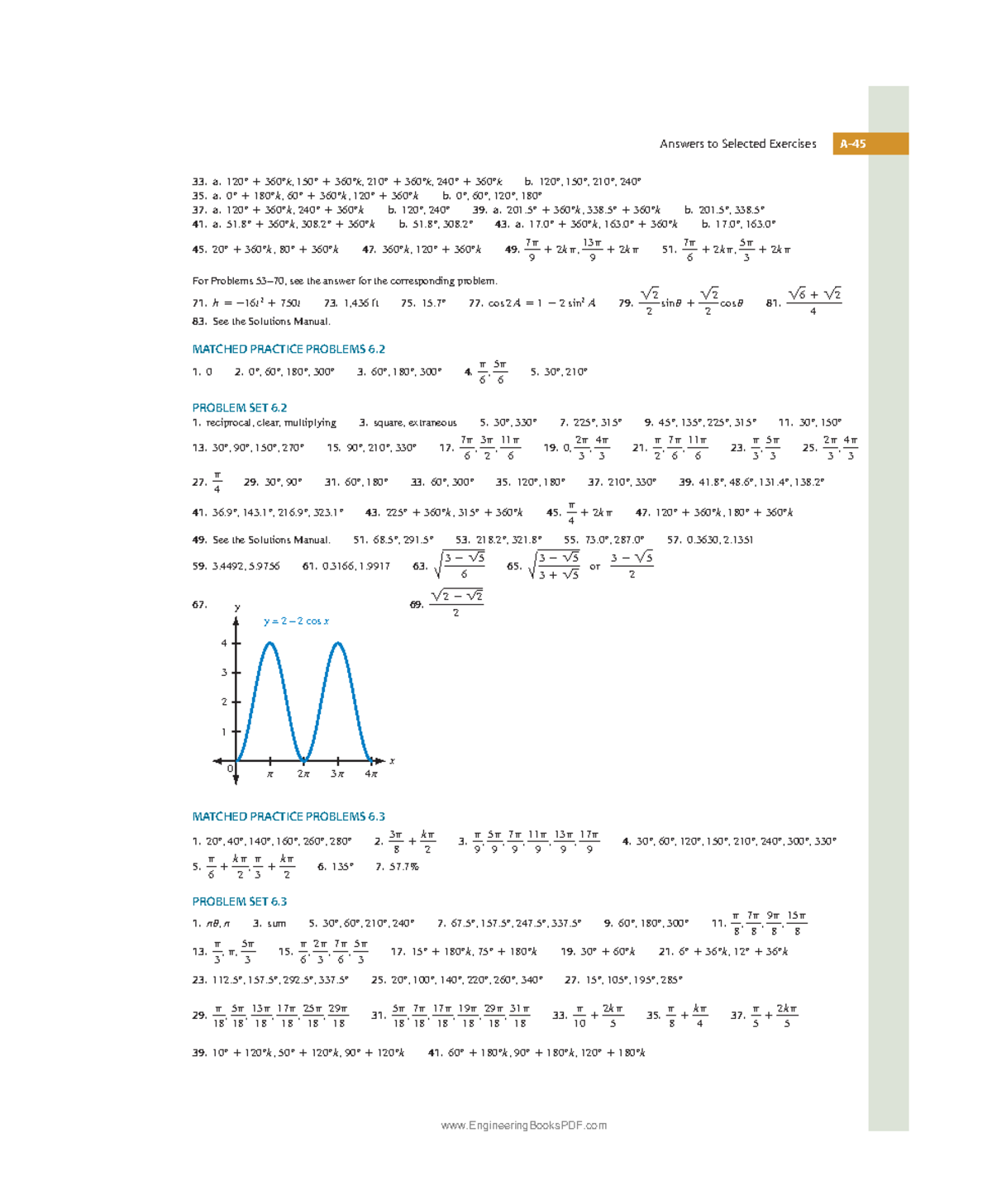 Trigonometry 7th edition pdf 71 - a. b. a. b. a. b. 39. a. b. a. b. 43 ...