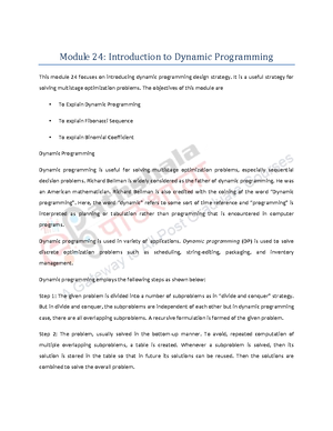Multistage Graphs and TSP problem - The objectives of this module are ...