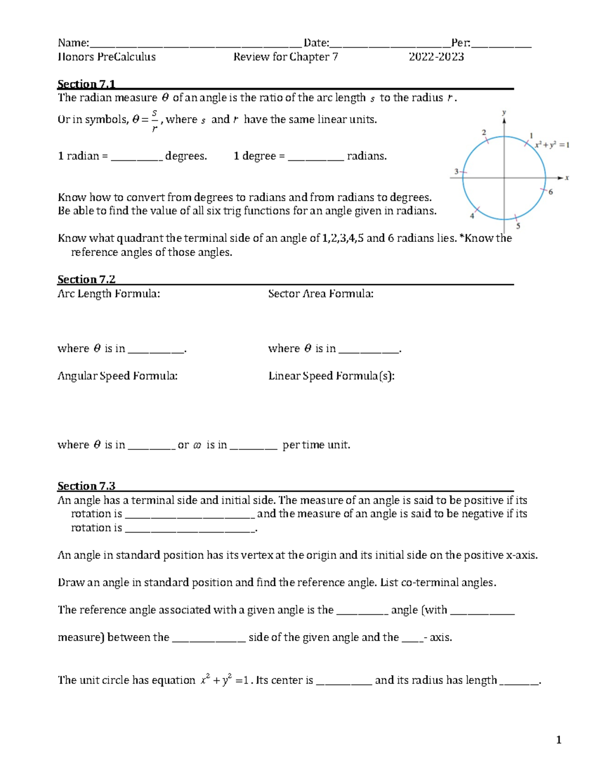 Ch 7 Study Guide 2022-2023 - Name ...