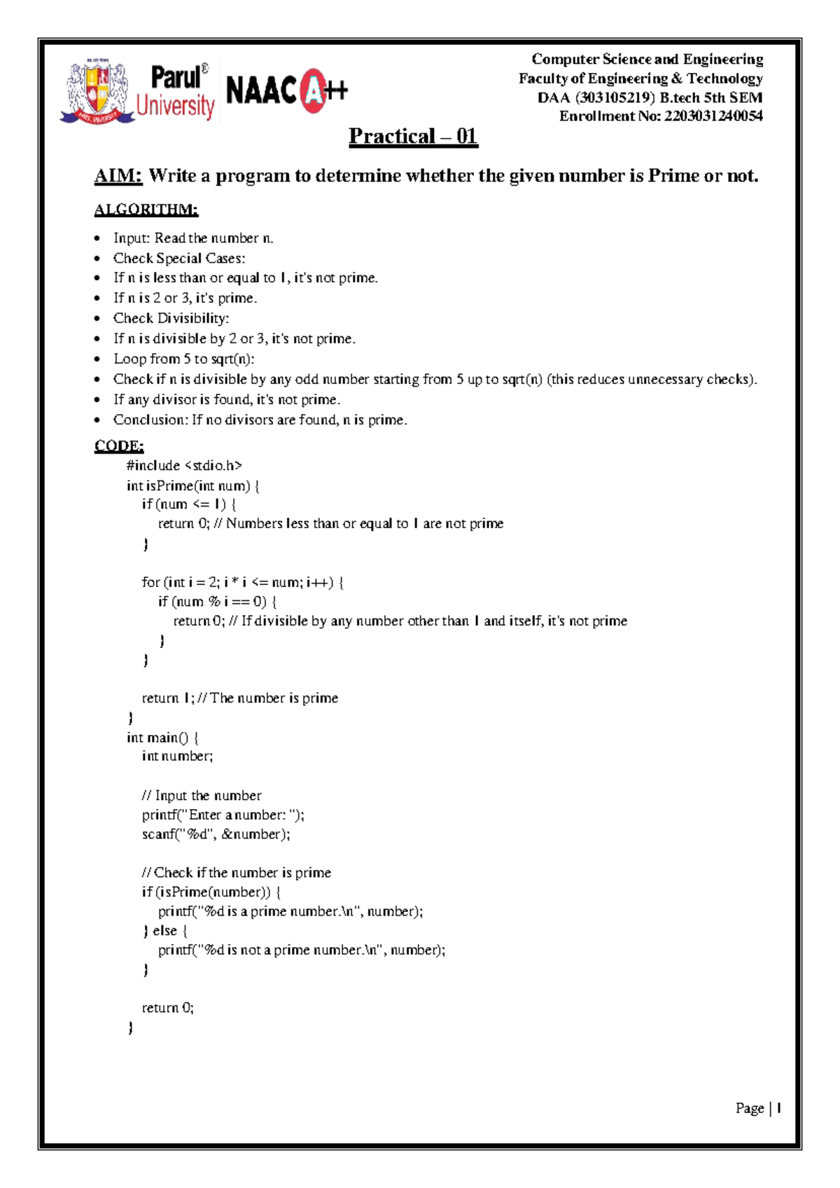 DAA LAB Manual Jeevan - LAB MANNUAL FROM BASIC TO ADVANCE 12 PRACTICALS ...