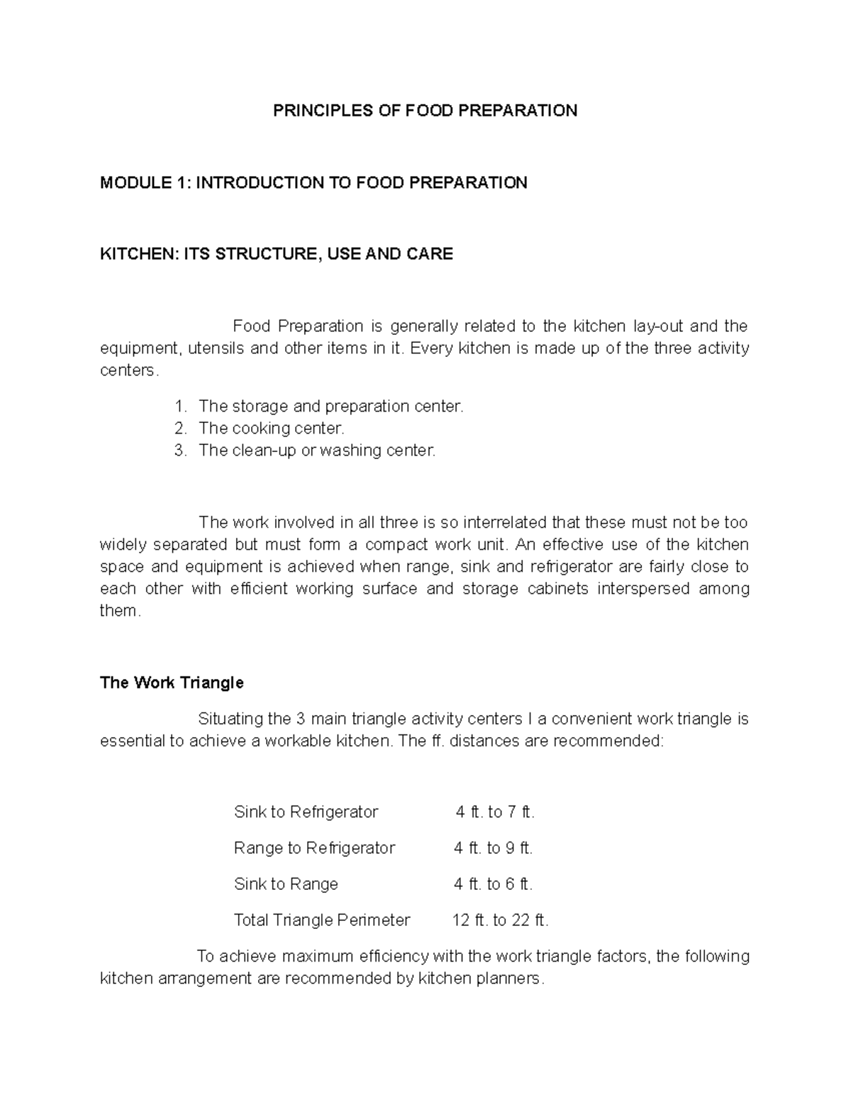 Module 1 - Major subject for H.E - PRINCIPLES OF FOOD PREPARATION ...