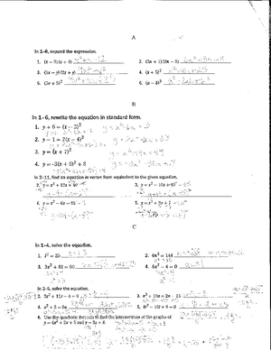 Review 6-1 to 6-4 worksheets - Studocu