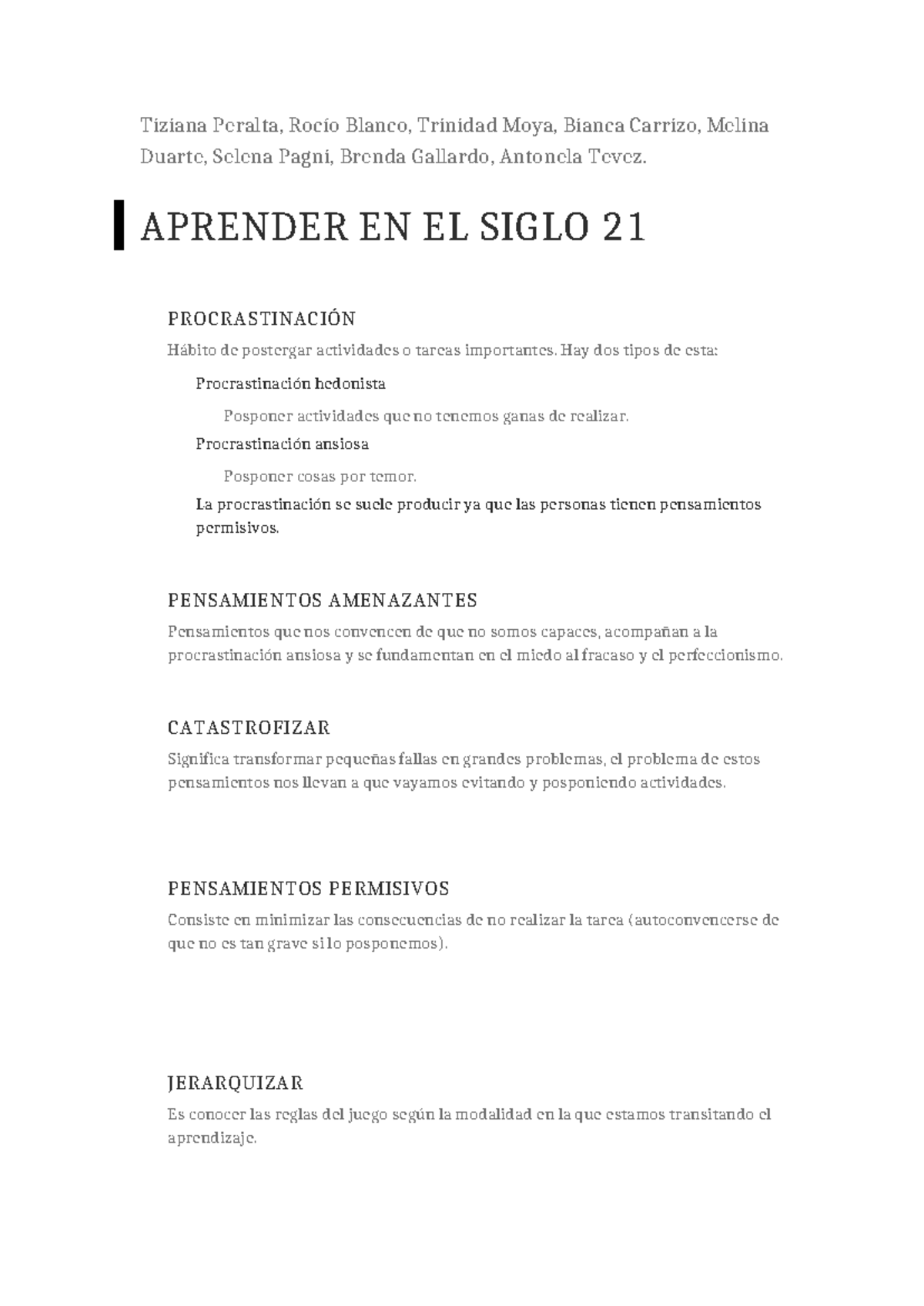 Aprender tp - Tiziana Peralta, Rocío Blanco, Trinidad Moya, Bianca ...