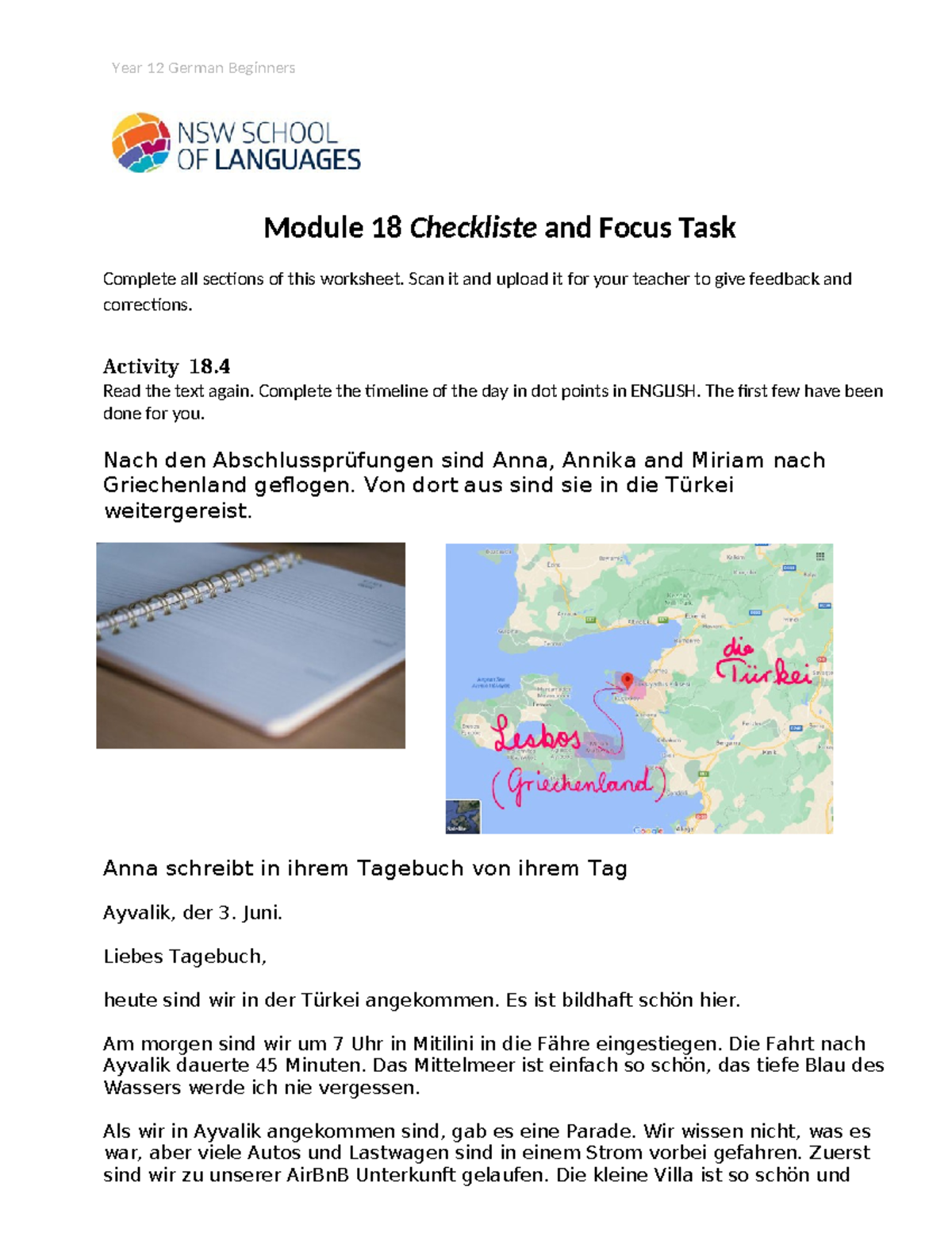 GMB12 Checklist and Focus Task Module 18 - Module 18 Checkliste and ...