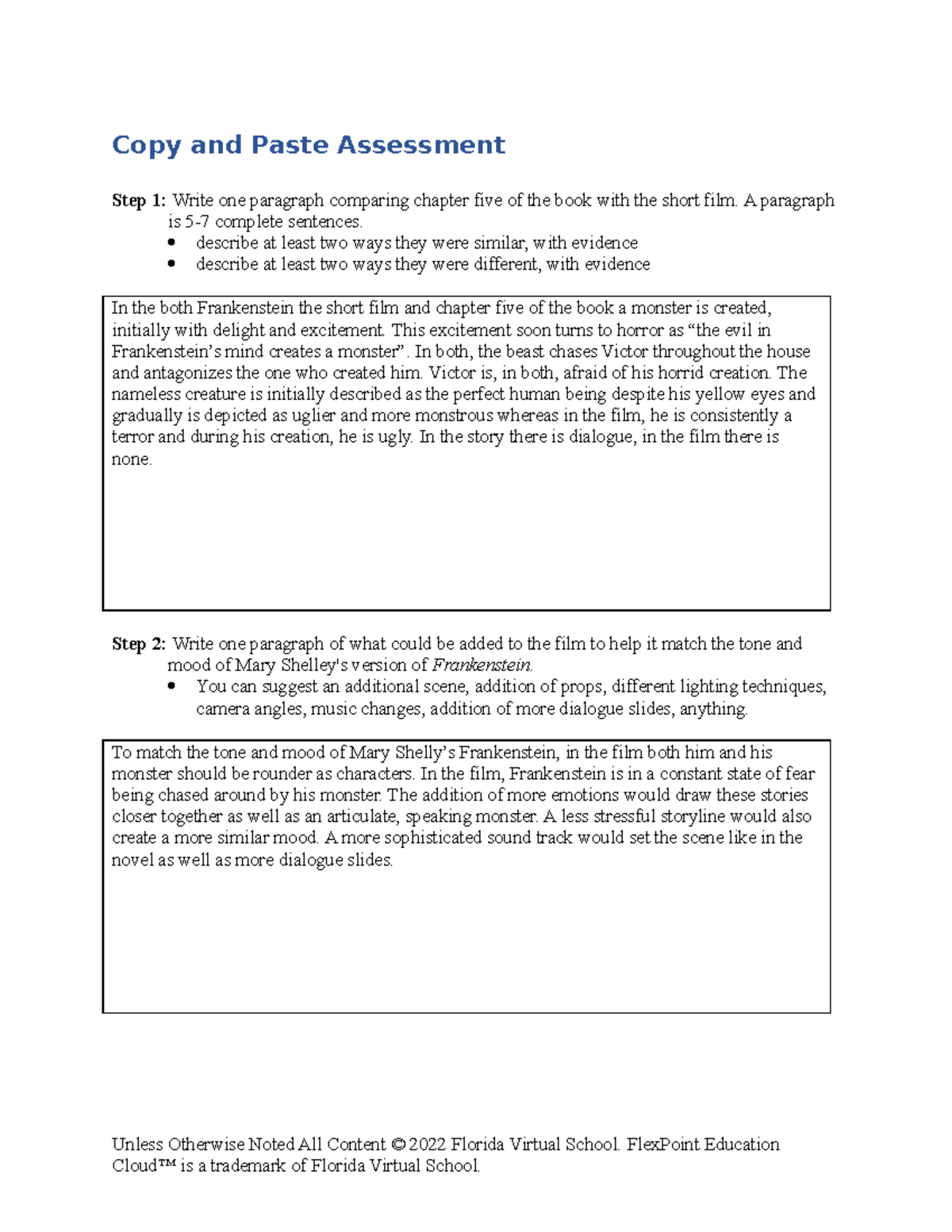 Copy and Paste 2.06 - Copy and Paste Assessment Step 1: Write one ...