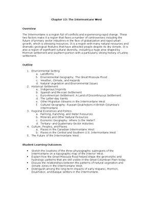 Chapter 9 - The Inland South - Chapter 9: The Inland South Overview ...
