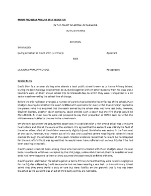 Sample Written Submissions (outline) - IN THE COURT OF APPEAL OF ...