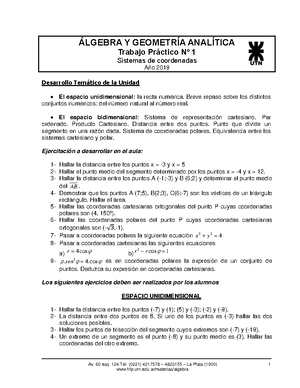 Planificación calculo - CALCULO 1 - MATEMATICA I 1. Breve comentario ...