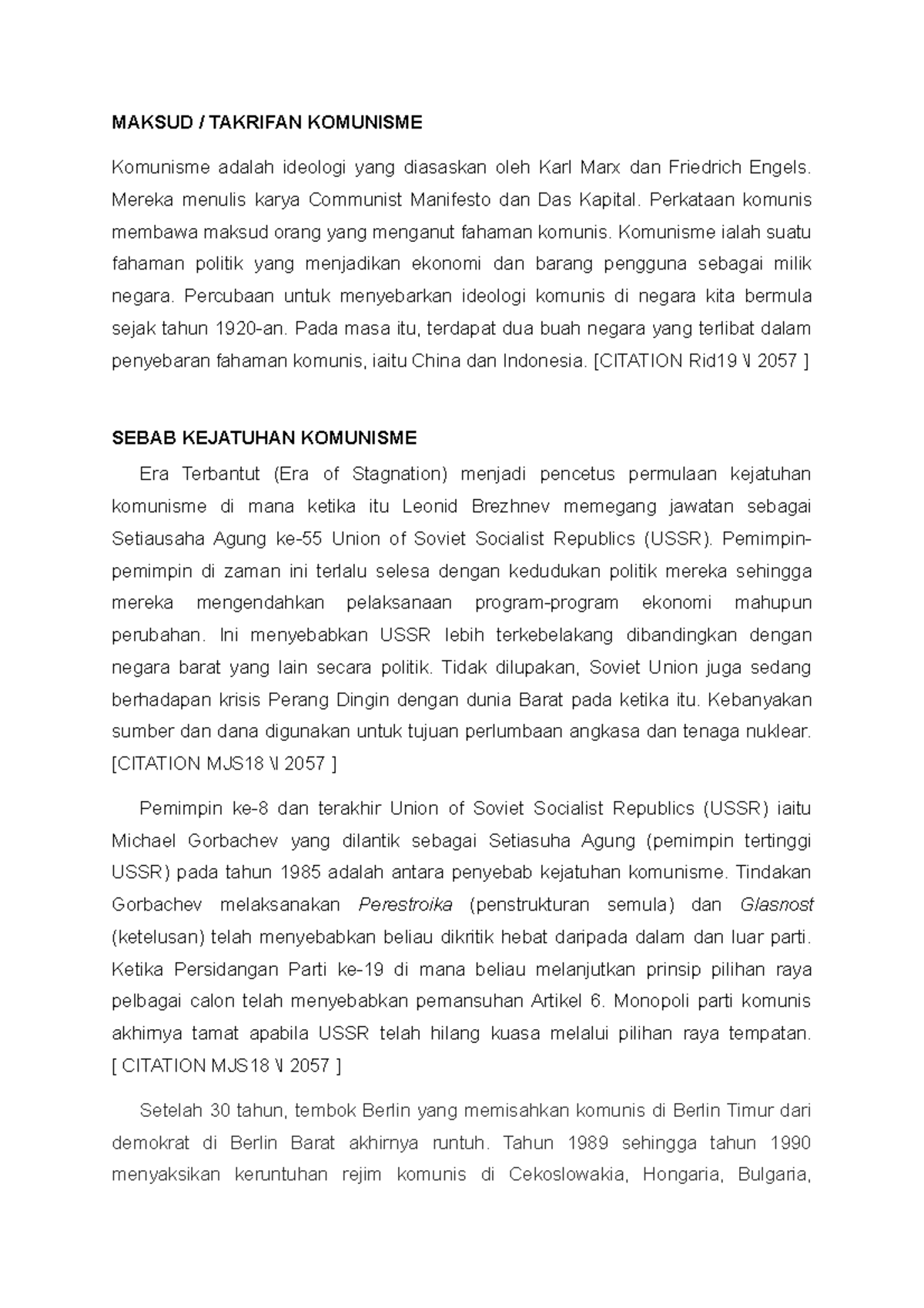 CTU552 - Komunisme - MAKSUD / TAKRIFAN KOMUNISME Komunisme adalah ...