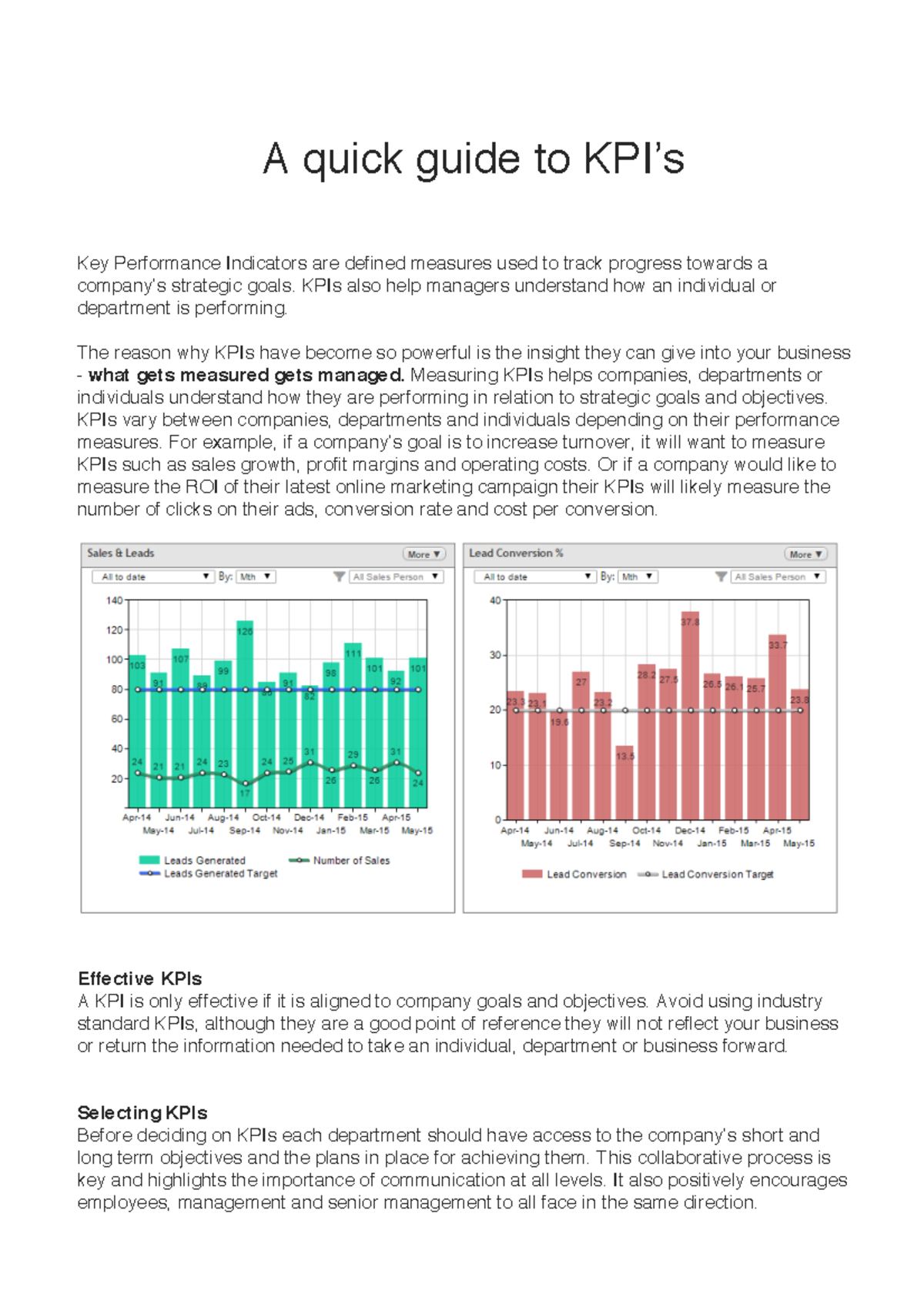 4 A quick guide to KPI’s - Documents addicionals - A quick guide to KPI ...