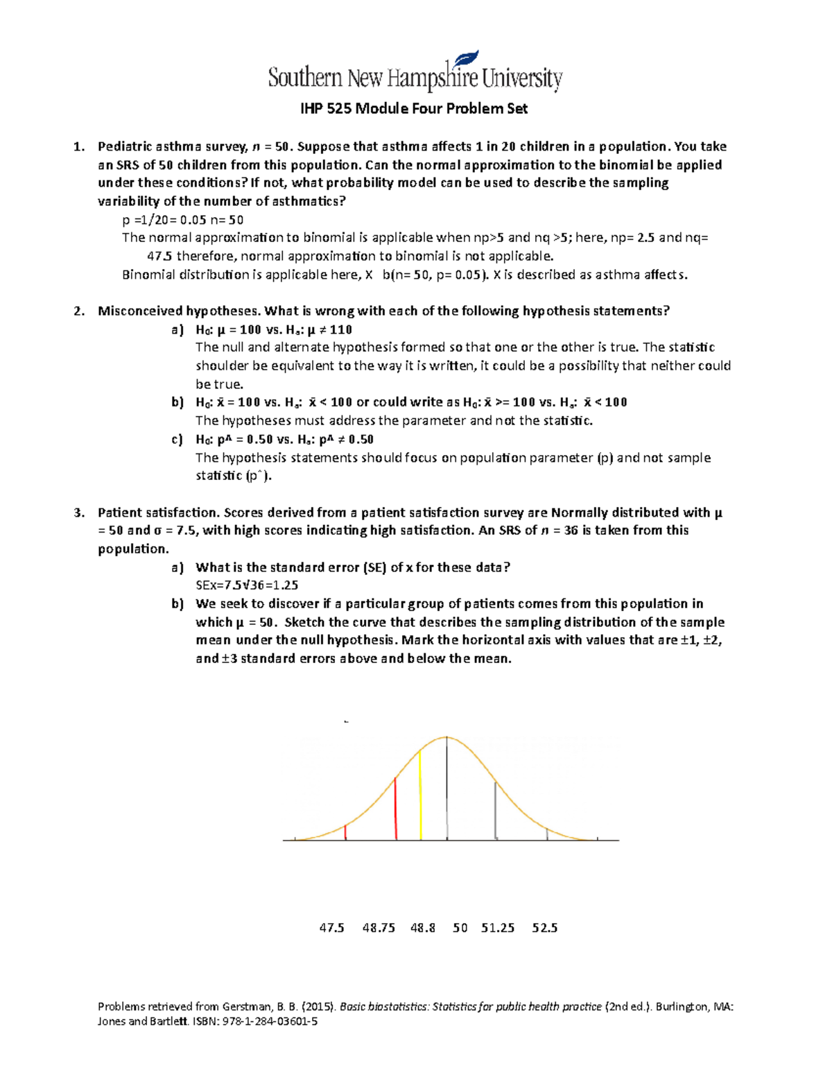 IHP 525 Module Four Problem Set - Suppose that asthma affects 1 in 20 ...