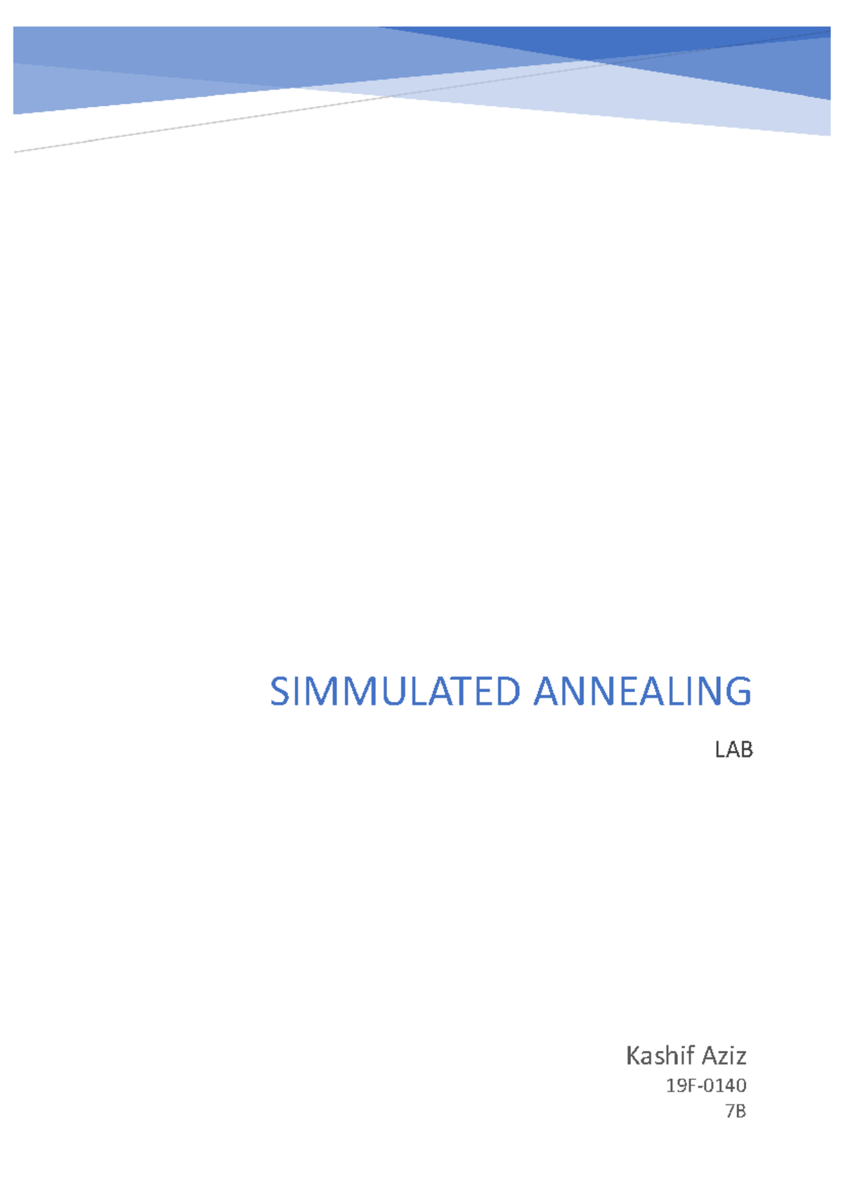 Simmulated Annealing - This Assignment done by me - SIMMULATED ...