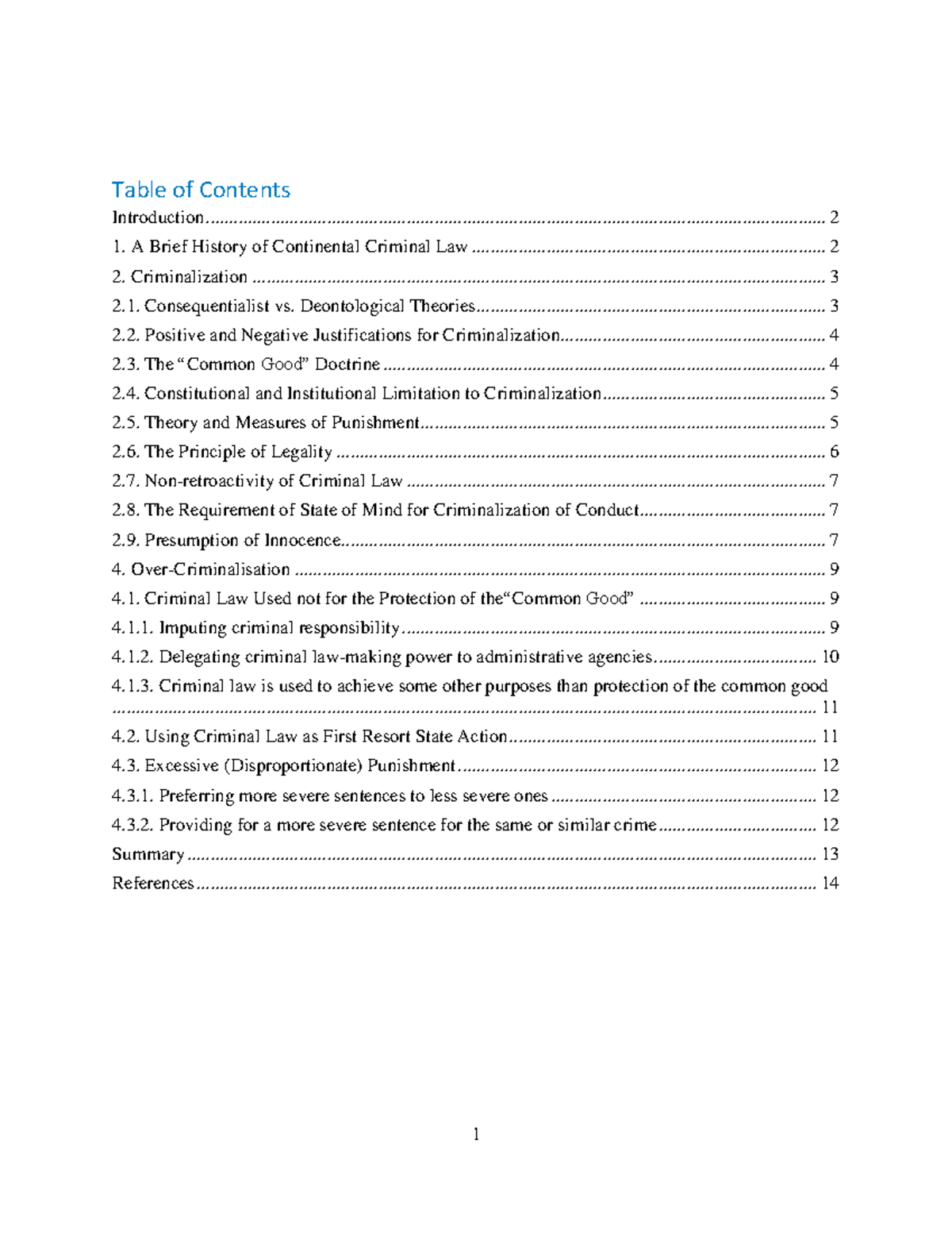 Criminal[ 2 - lecture note - Table of Contents Introduction A Brief ...