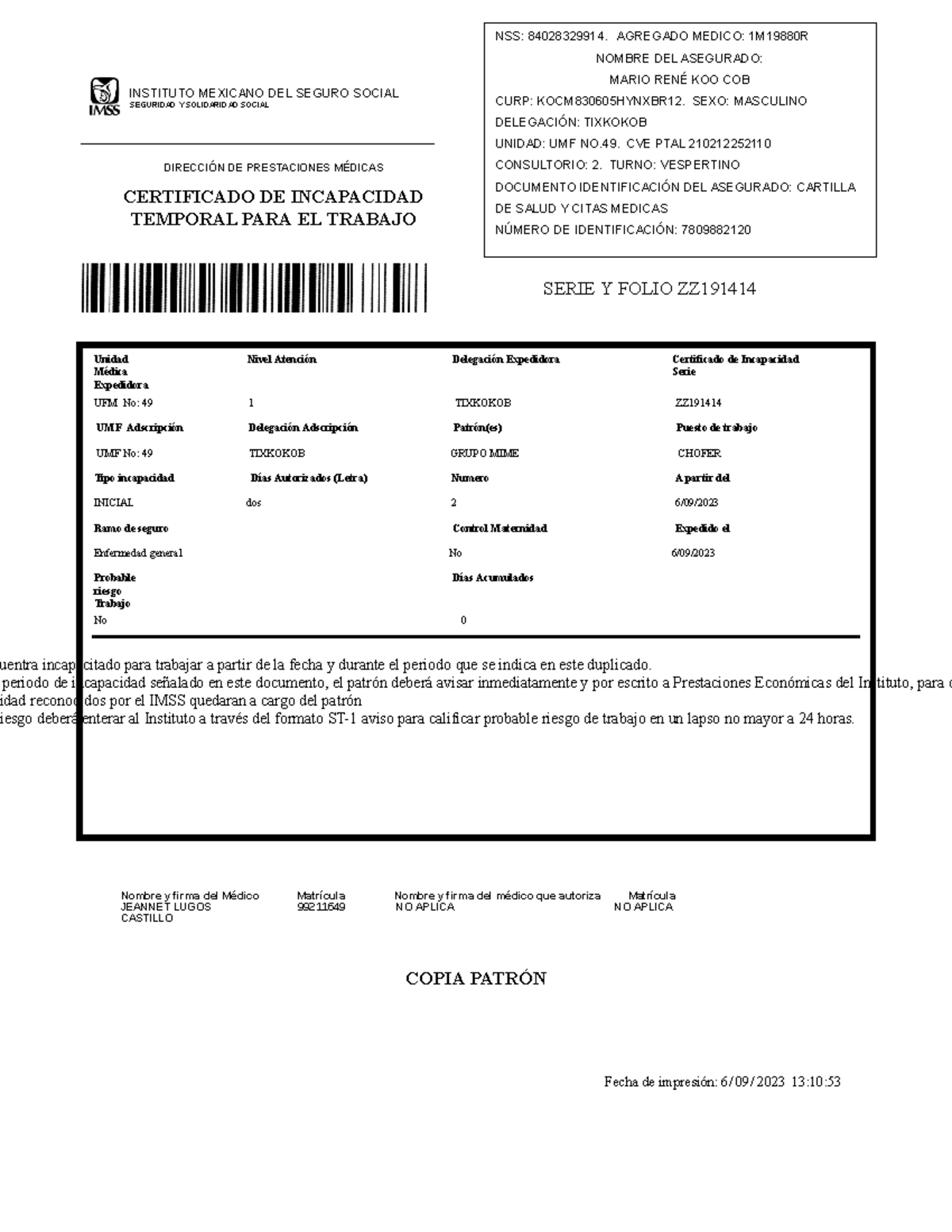 Formato-incapacidad-imss-editable-word - incapacitado para trabajar a ...