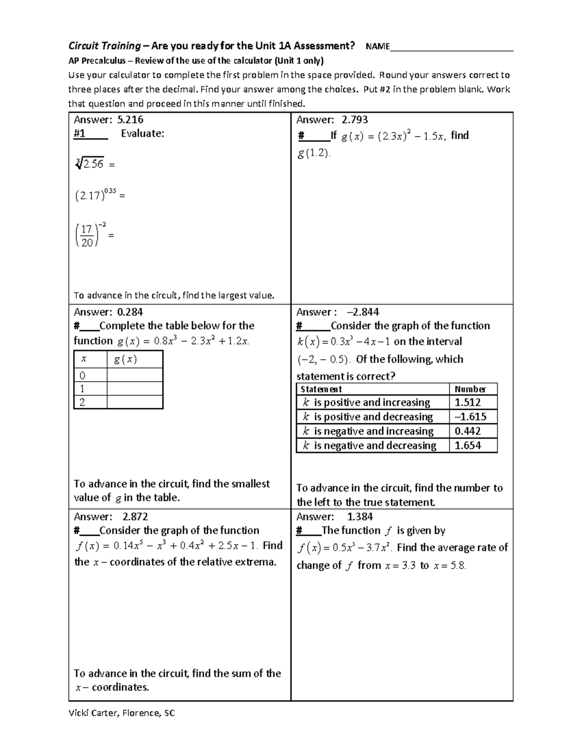 Calculator Circuit Unit 1A-3B merged - Circuit Training – Are you ready ...