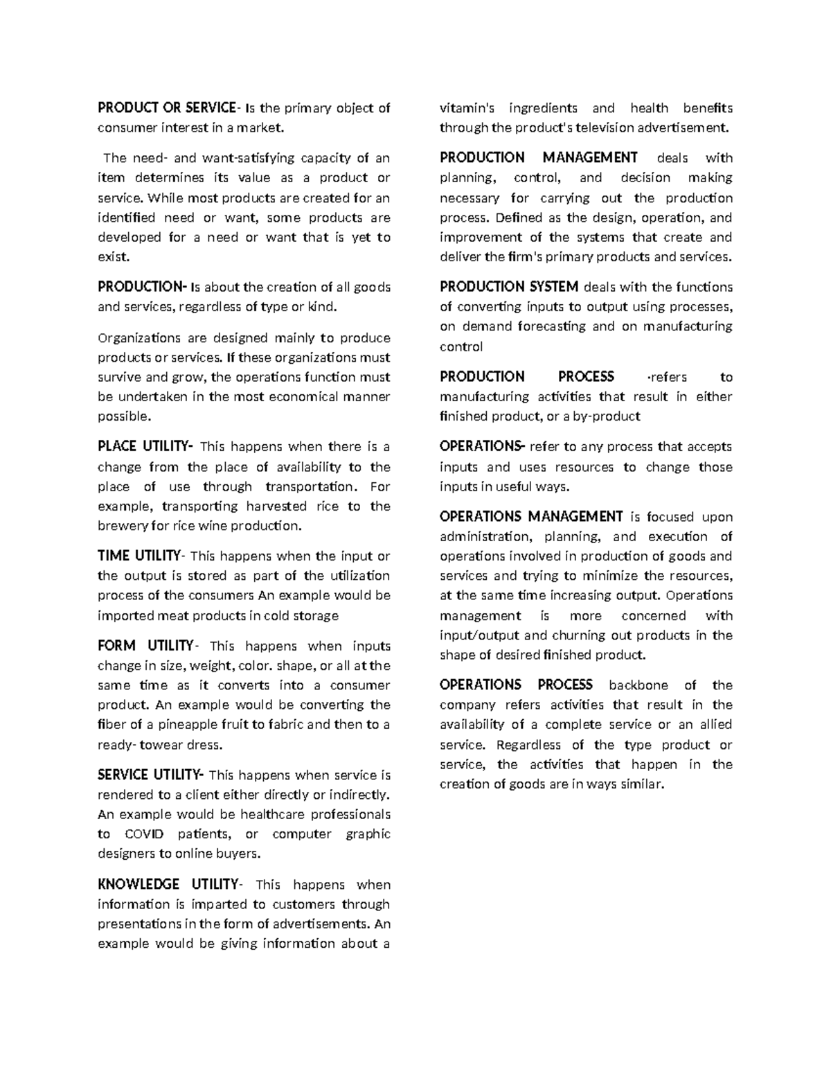 Reviewer sba - PRODUCT OR SERVICE- Is the primary object of consumer ...