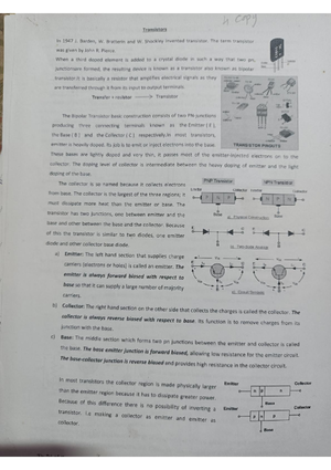 Electronics 1 - Its practical note - Electronics General Physics Practicals - Studocu