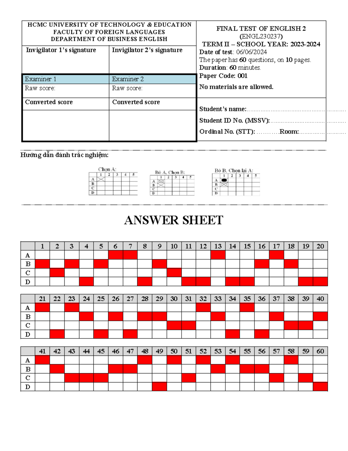Official KEYS Eng2 Final Test-HK2 23-24 1 - HCMC UNIVERSITY OF ...