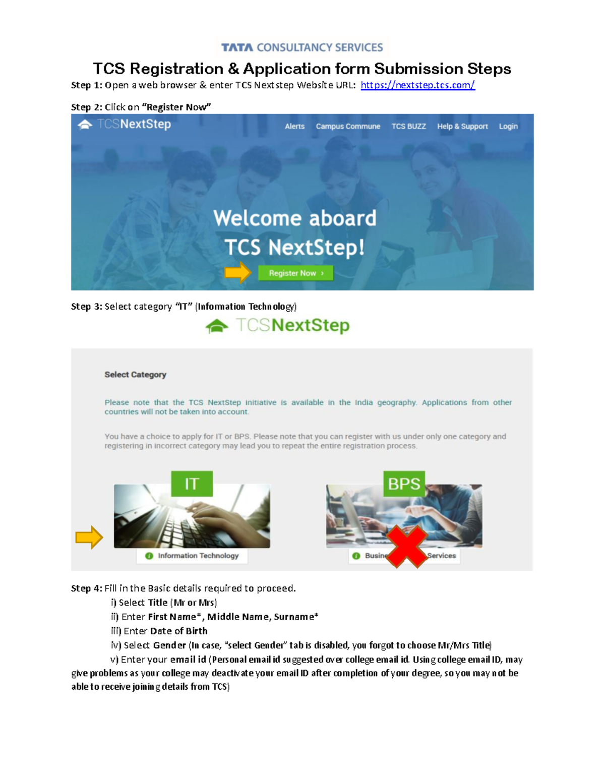 TCS Codevita Step by step - Step 1: Open a web browser & enter TCS ...