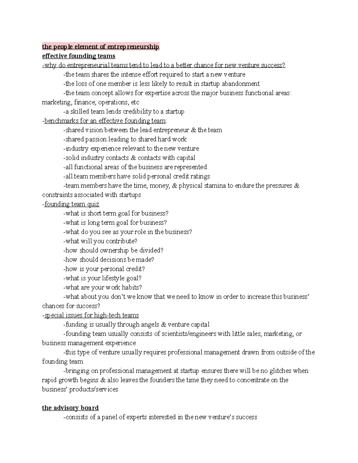 Entr 10-13-18 - Intro to entrepreneurship notes from in class lecture ...