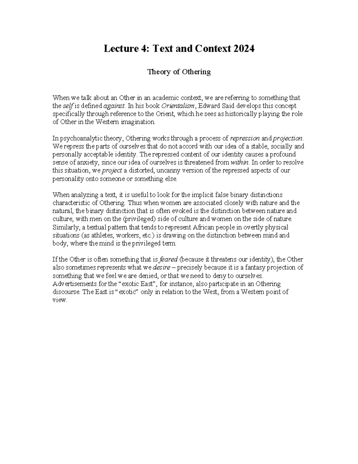 Text And Context 2024-4 2c91d97d1cab392b15dc26cbe4210cae - Lecture 4: Text and Context 2024 ...