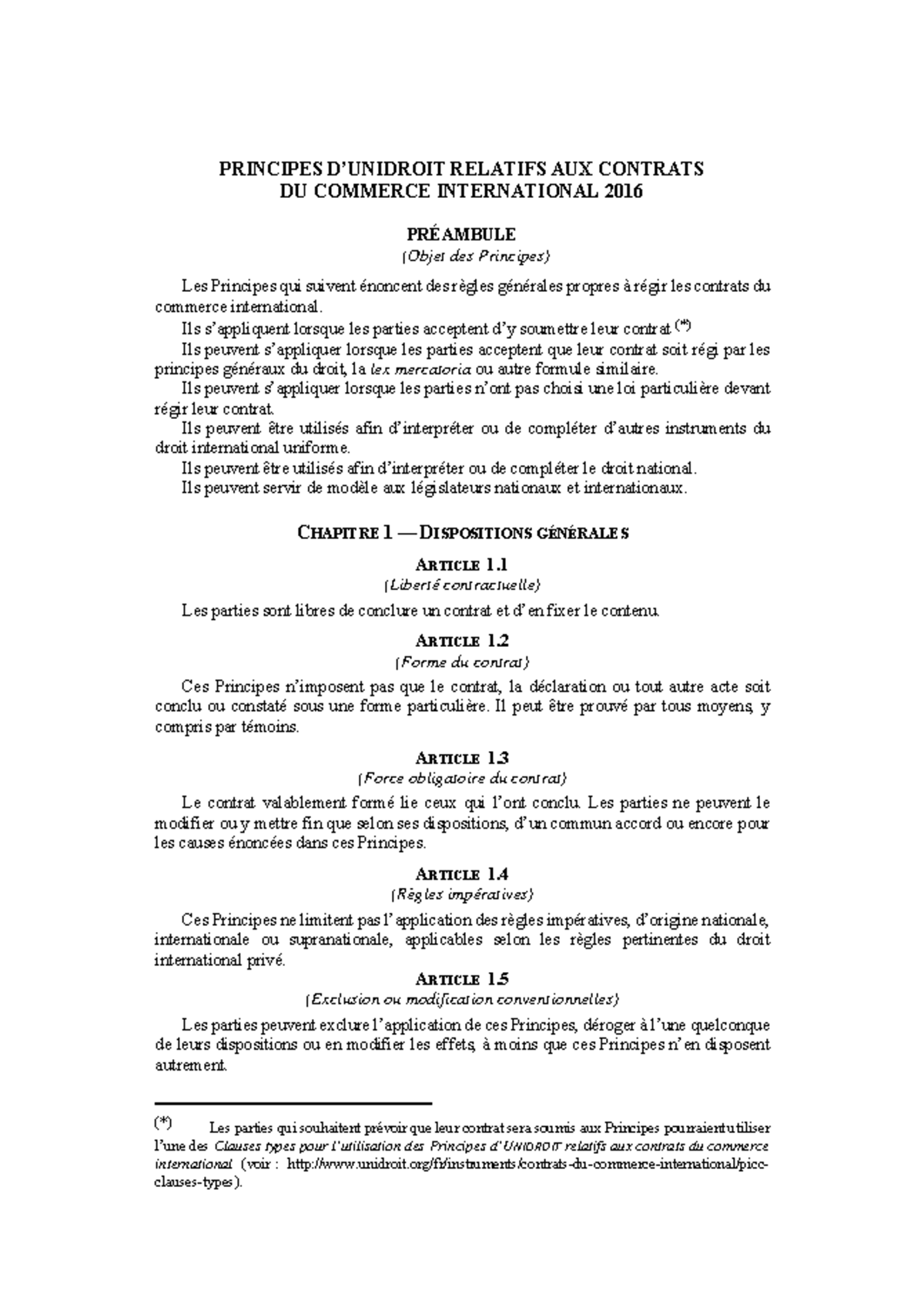 Unidroit Principles 2016 pdf - PRINCIPES D’UNIDROIT RELATIFS AUX ...