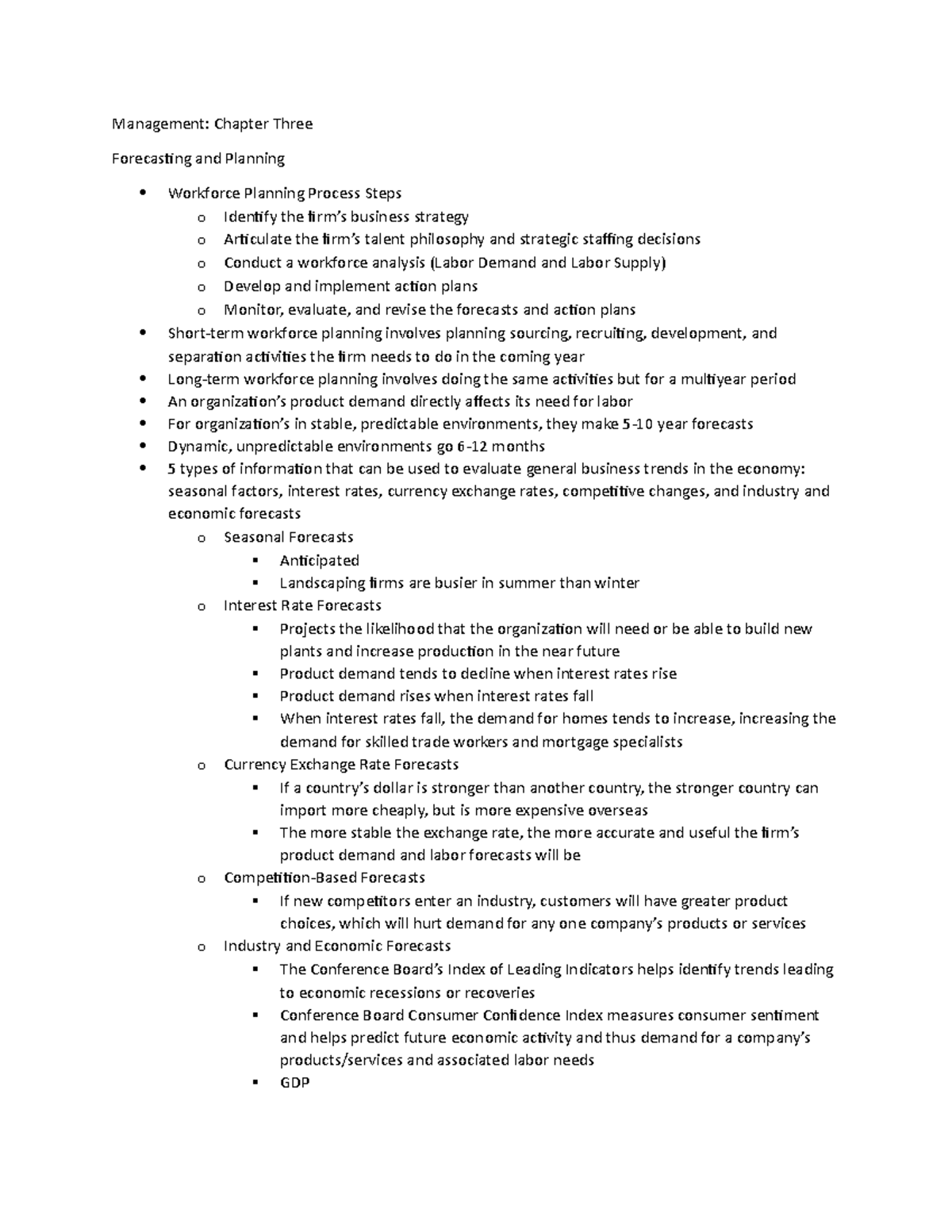 ICORE Management - Chapter 3 - Management: Chapter Three Forecasting ...