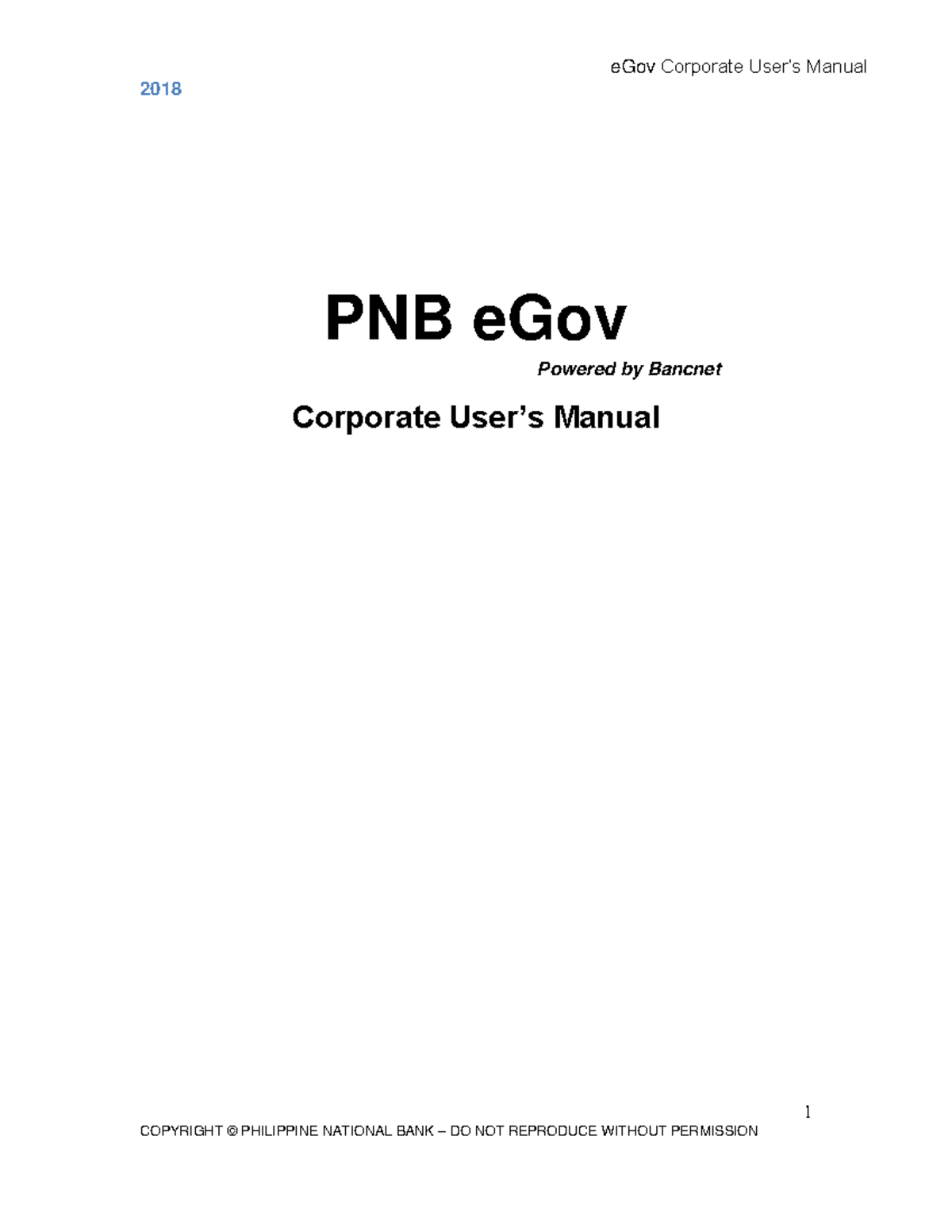 1 e Gov-Corporate Users-Manual 2018 - 2018 1 PNB eGov Corporate User’s ...