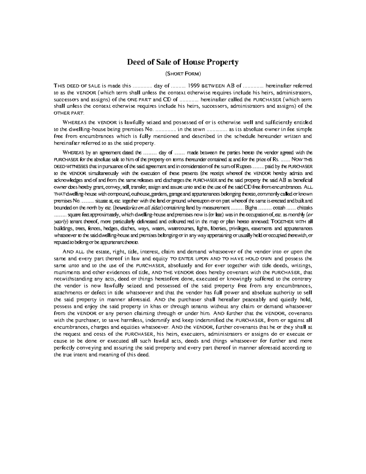 Deed of Sale of House Property-converted - Deed of Sale of House ...