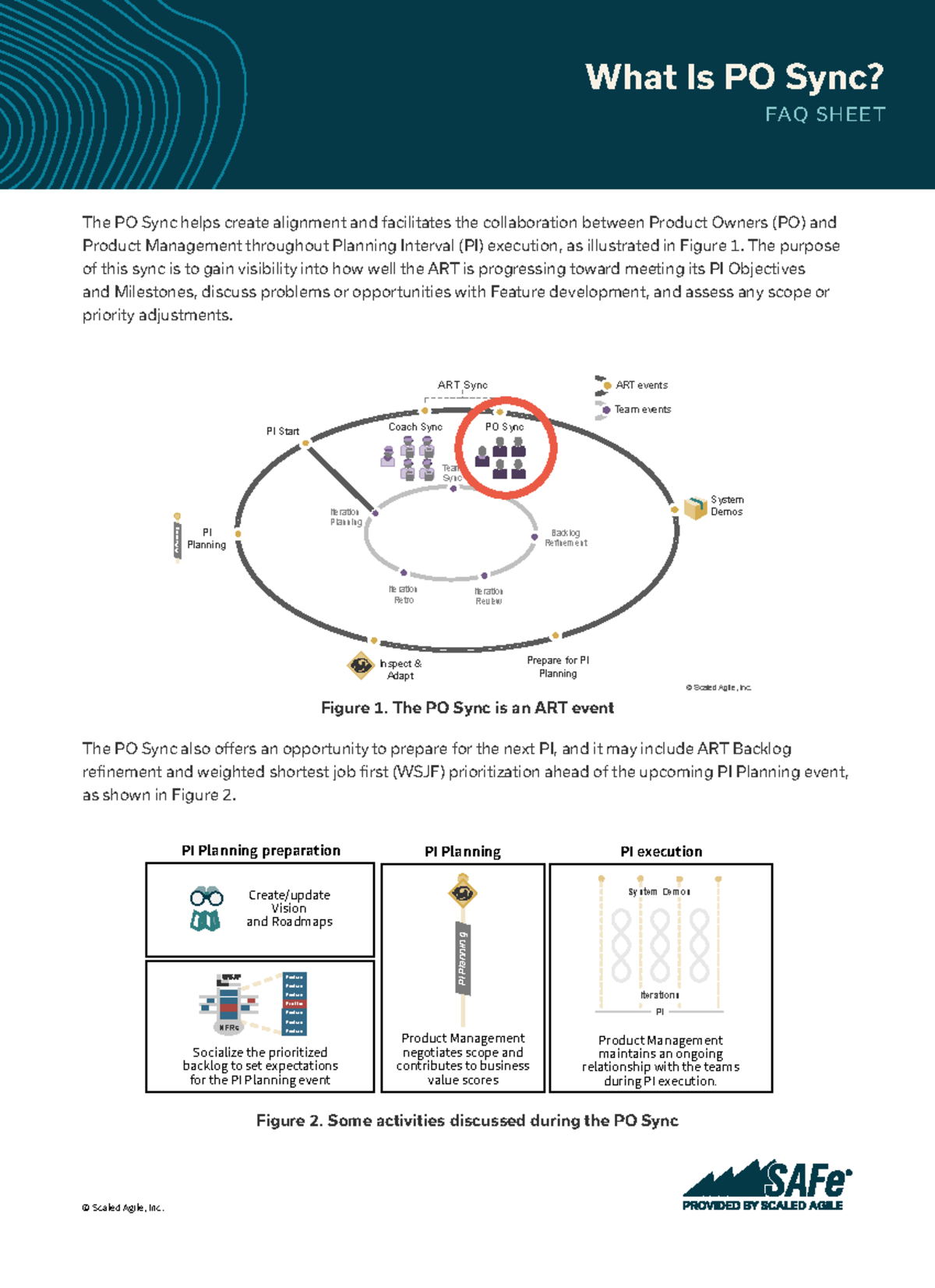 PO Sync FAQ Sheet - Product Owner - The PO Sync helps create alignment ...