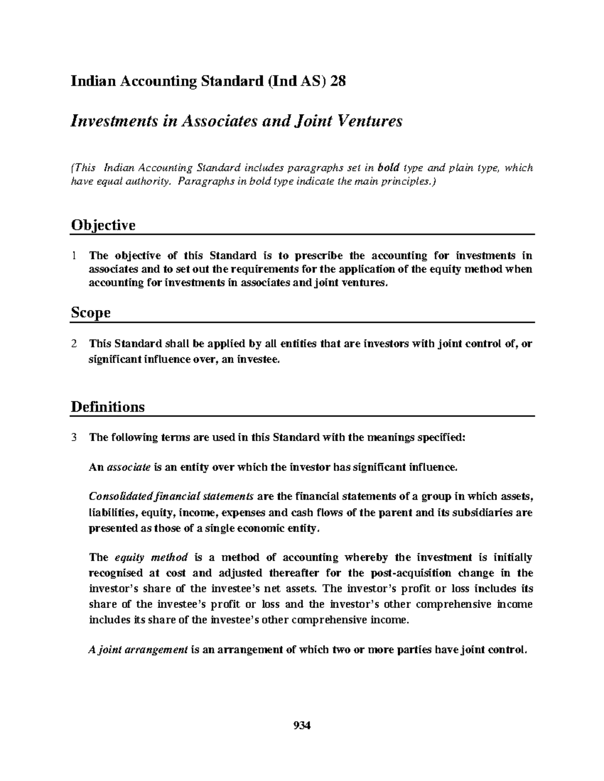 IAS 28 - Investment in Associate and Joint Venture - Indian Accounting ...