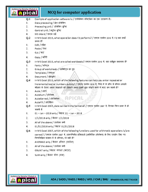 Basics of computer Day 06 - BASICS OF COMPUTER Day 6: Advanced Computer Concepts Computers have ...