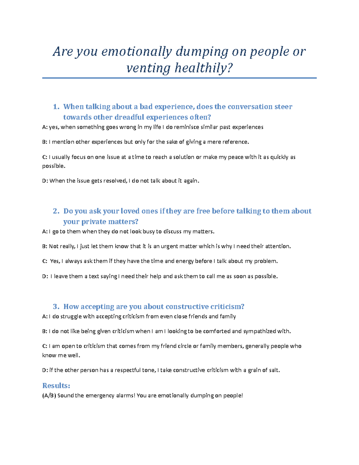 Are you emotionally dumping on people or venting healthily - When ...