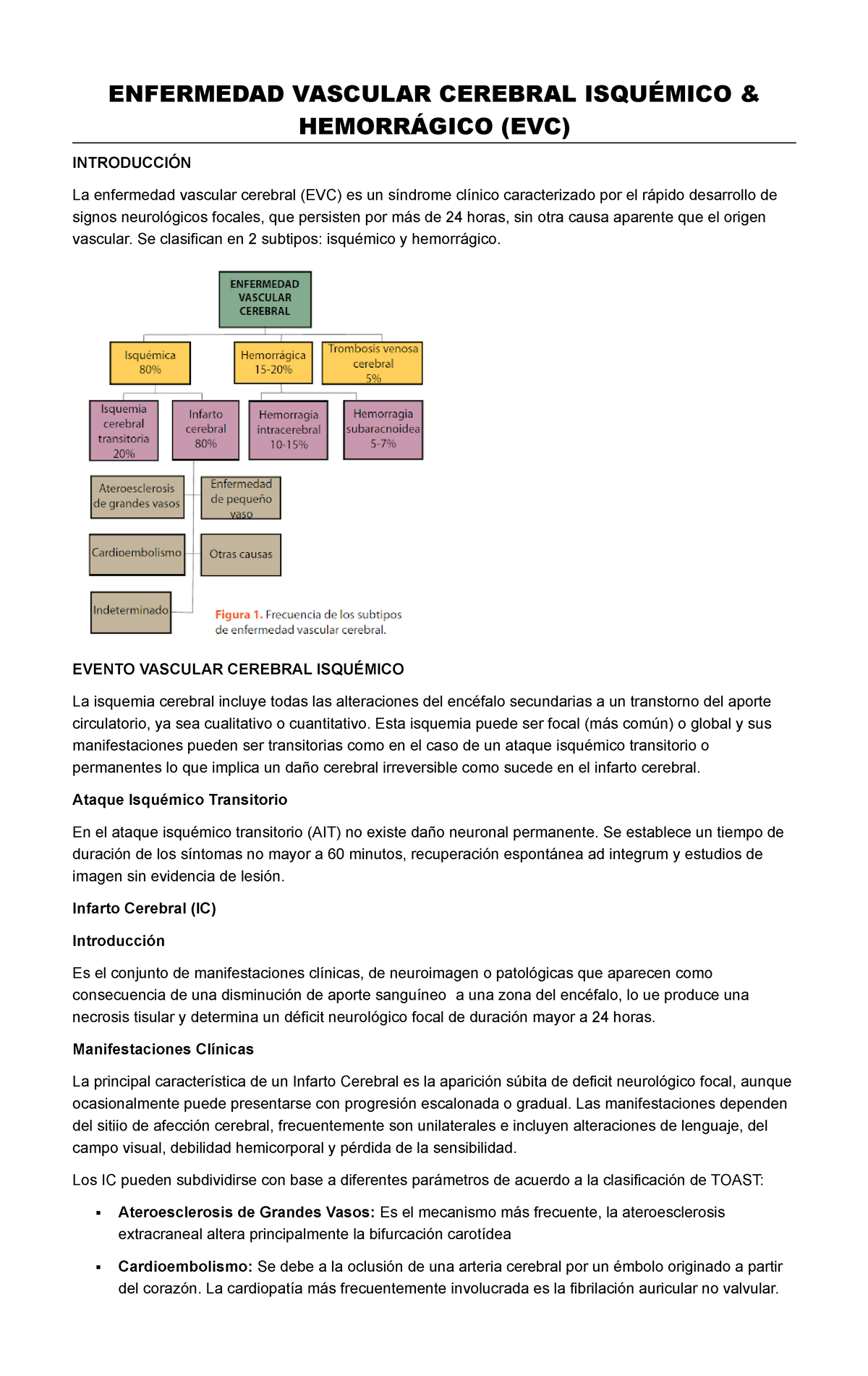 Enfermedad Vascular Cerebral Isquémico & Hemorrágico (EVC) - ENFERMEDAD ...