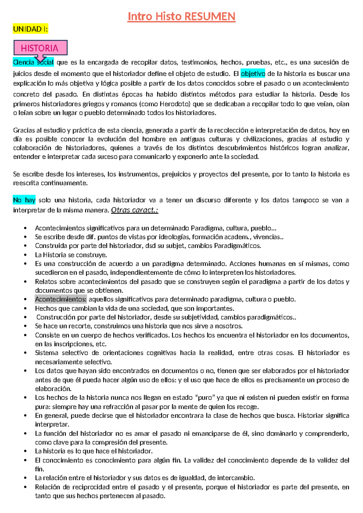 Intro Histo Resumen - tiene imagenes por cada teoria. - Intro Histo ...