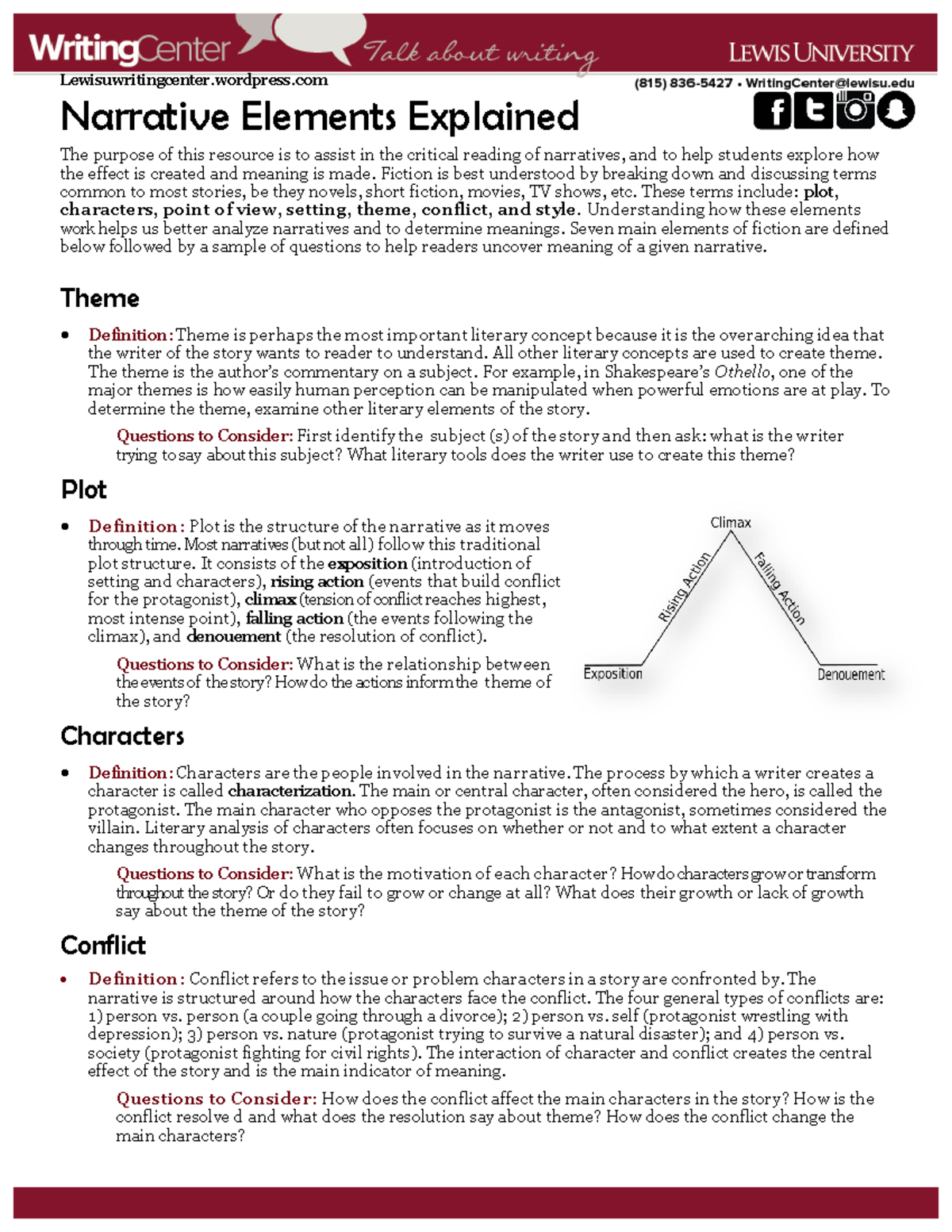 Narrative-elements-1 - Lewisuwritingcenter.wordpress Narrative Elements ...