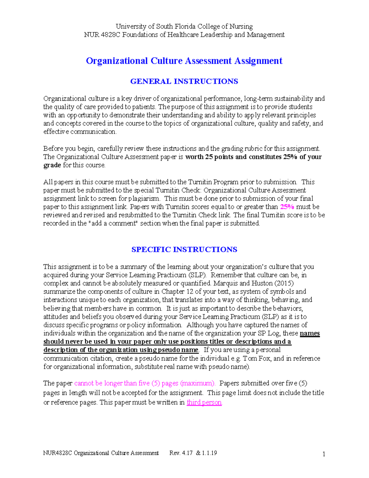 Ogranization - Paper discussing organization roles and communication ...