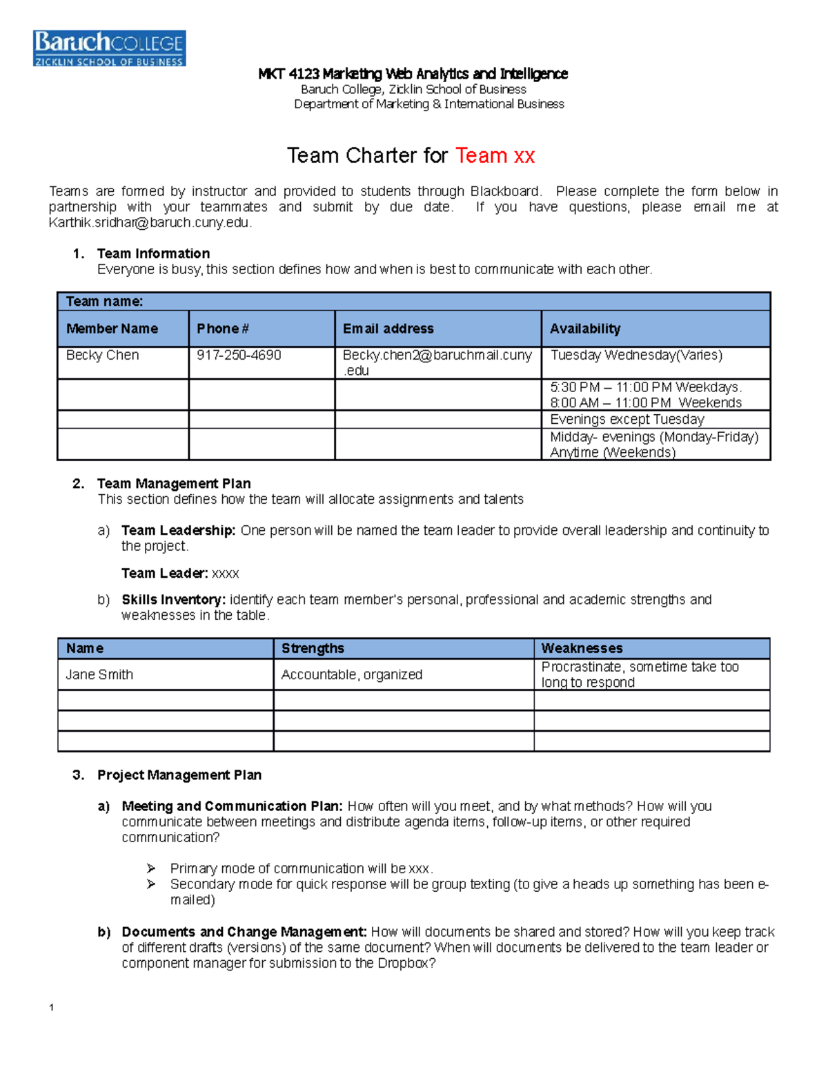 Group Assignment 1 - 4123 Template - MKT 4123 Marketing Web Analytics ...