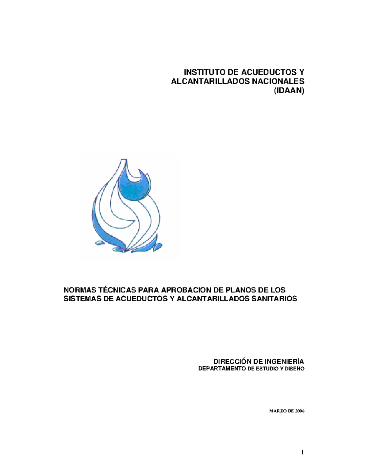 Normas Tecnicas DEL Idaan - INSTITUTO DE ACUEDUCTOS Y ALCANTARILLADOS ...