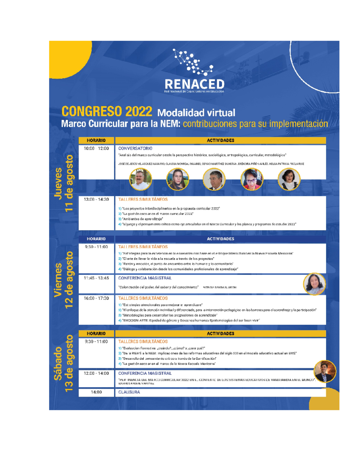 Programa congreso marco curricular - pedagogía - Studocu