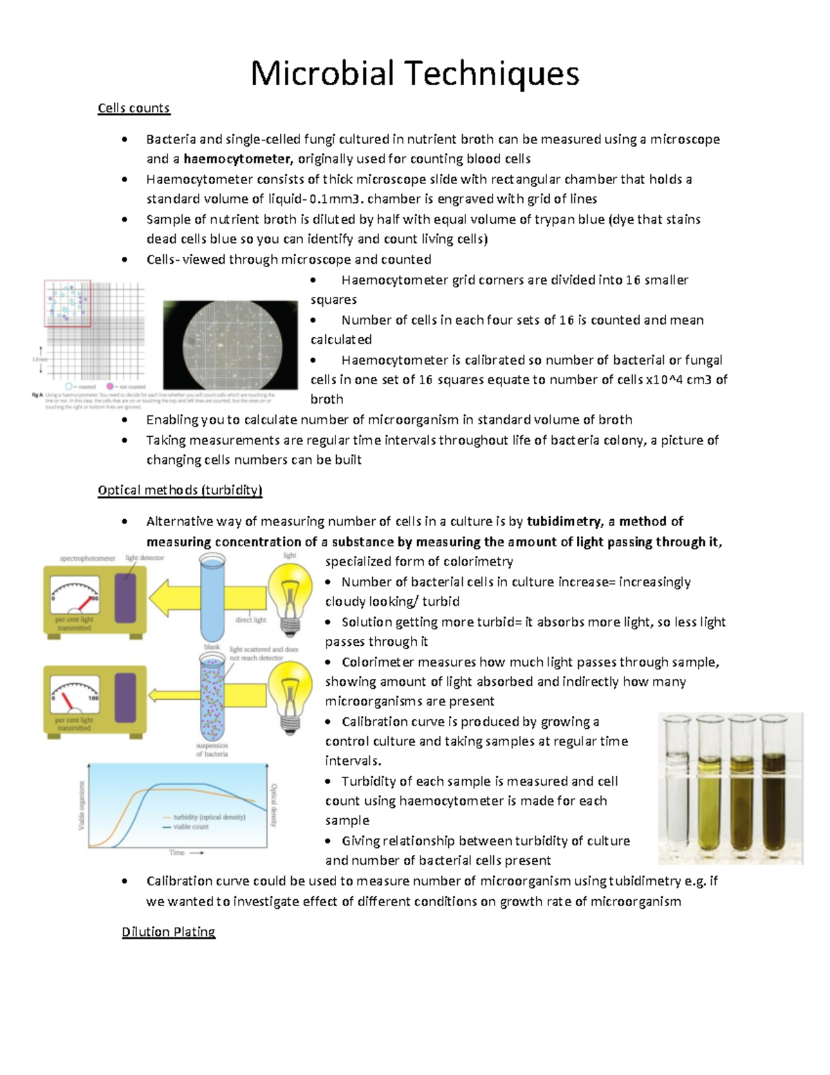 microbial techniques - Microbial Techniques Cells counts Bacteria and ...