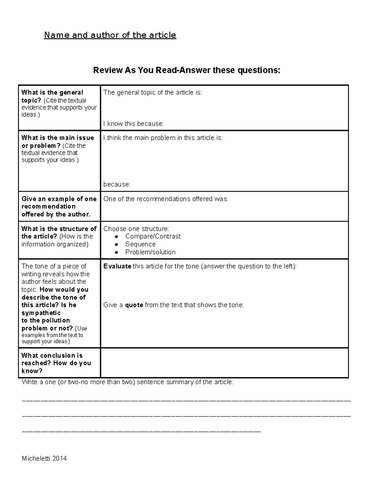 SE Asia Water Pollution Graphic Organizer Name And Author Of The